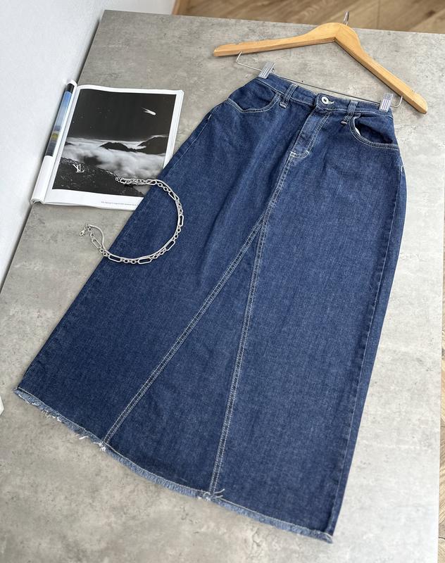 Джинсова спідниця — ціна 430 грн у каталозі Міді спідниці Купити жіночі речі за доступною ціною