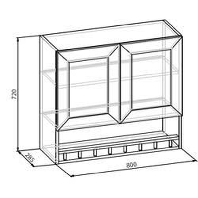 80 верх полиця кухня роял — ціна 1840 грн у каталозі Меблі для кухні Купити товари для дому та