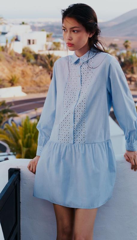 Коротка сукня з бавовни zara original spain new collection коротка ...