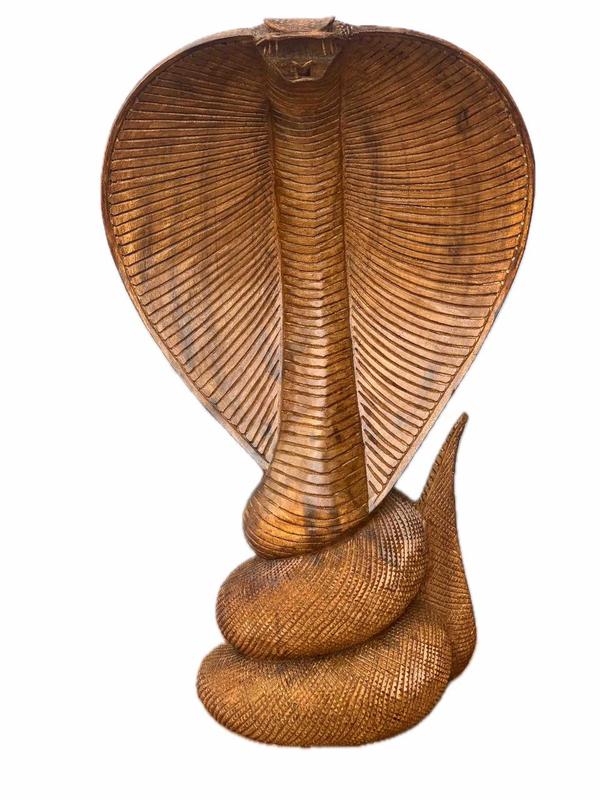 Статуетка кобра змія деревяна різьблена висота 40см — ціна 9000 грн у