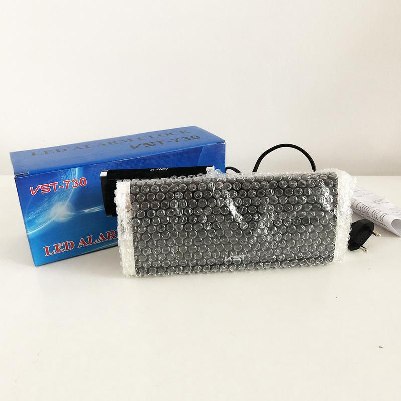 Электронные часы vst 730 green, цифровые настольные сетевые часы, led ...