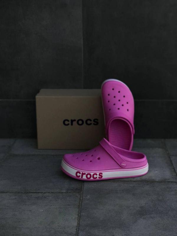 Женские шлепанцы crocs розовые тапочки кроксы жіночі шлепанці крокси ...