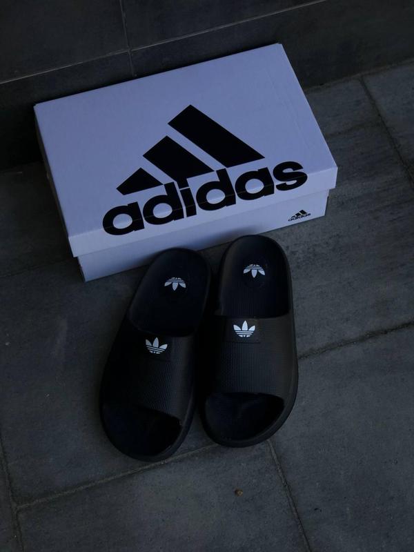 Мужские шлепанцы adidas черные шлепанцы адидас чоловічі шлепанці адидас ...