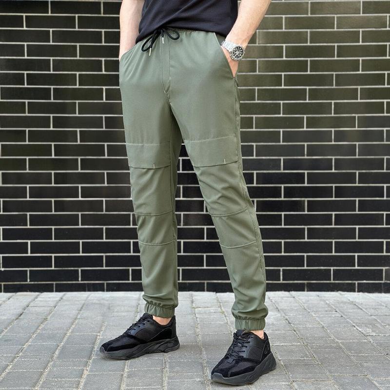 Чоловічі штани джогери з кишенями світлий хакі pobedov vershyna — ціна 680 грн у каталозі Брюки ...