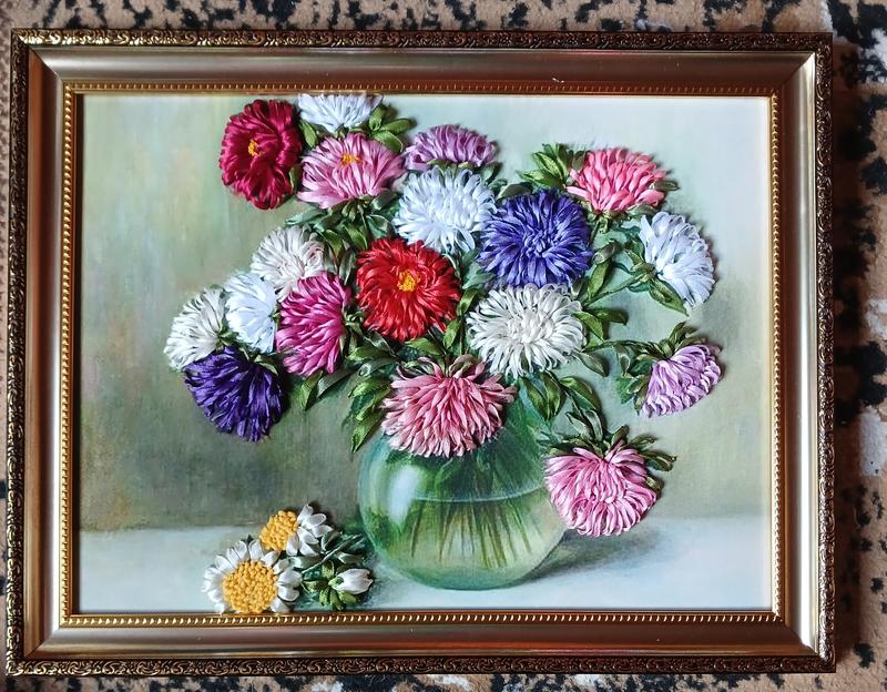 Картина айстри у вазі — ціна 950 грн у каталозі Картини Купити товари