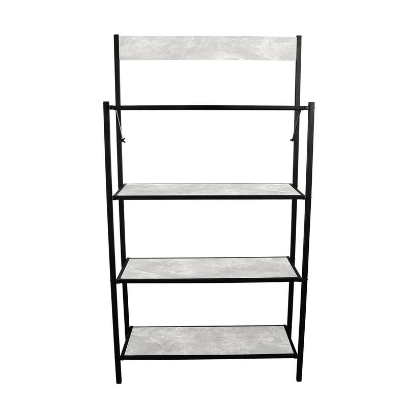 Складаний стелаж полиця етажерка Breto 4 бетон для книг квітів складаний офісний полиці