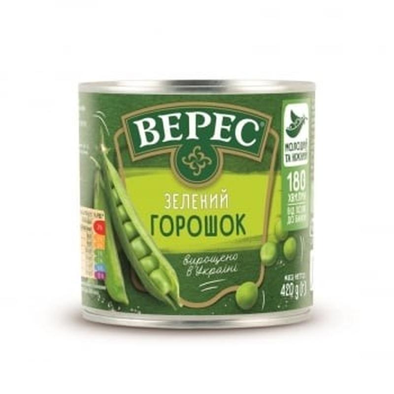 Гoрoшoк 420 г верес зелений — ціна 67 грн у каталозі Овочева консервація Купити товари для дому