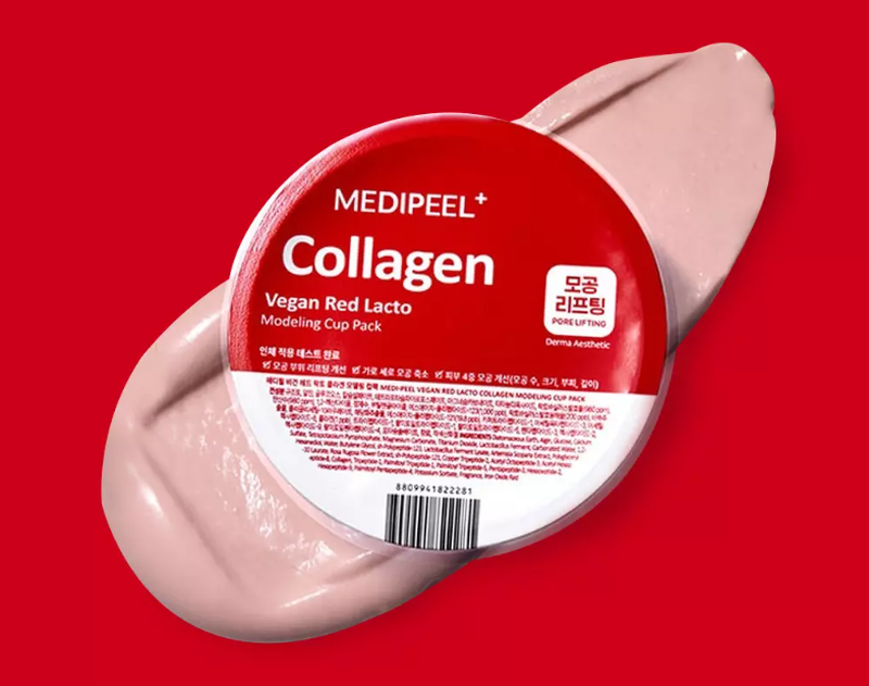 Моделююча маска medi-peel vegan red lacto collagen modeling cup pack з ...