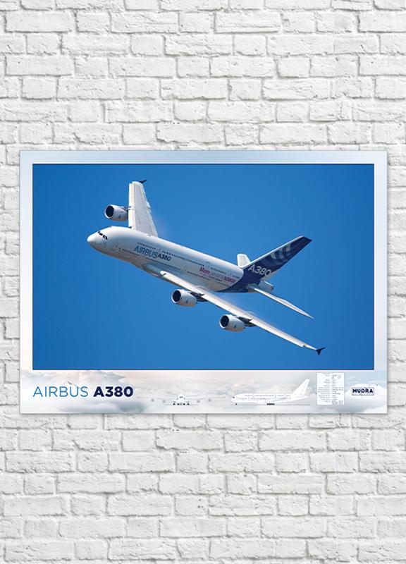 Плакат Airbus A380 84х60 см — ціна 325 грн у каталозі Постери Купити товари для дому та побуту