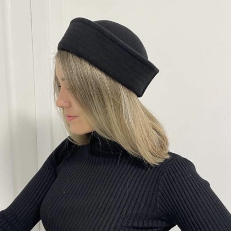 Трендовий берет морячка папайка, sailor hat кашемір чорний — ціна 1100 ...