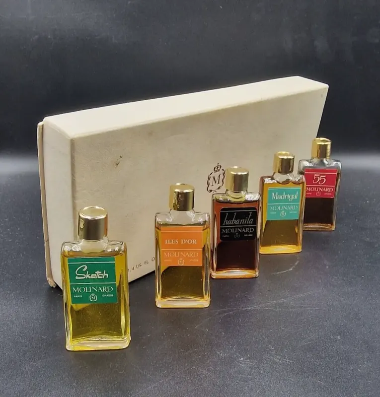 Sketch, iles d'or, habanita, madrigal, 55 by molinard set 7,5ml parfums ...