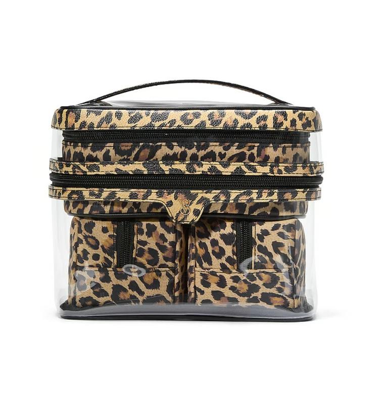Leopard print makeup bag store
