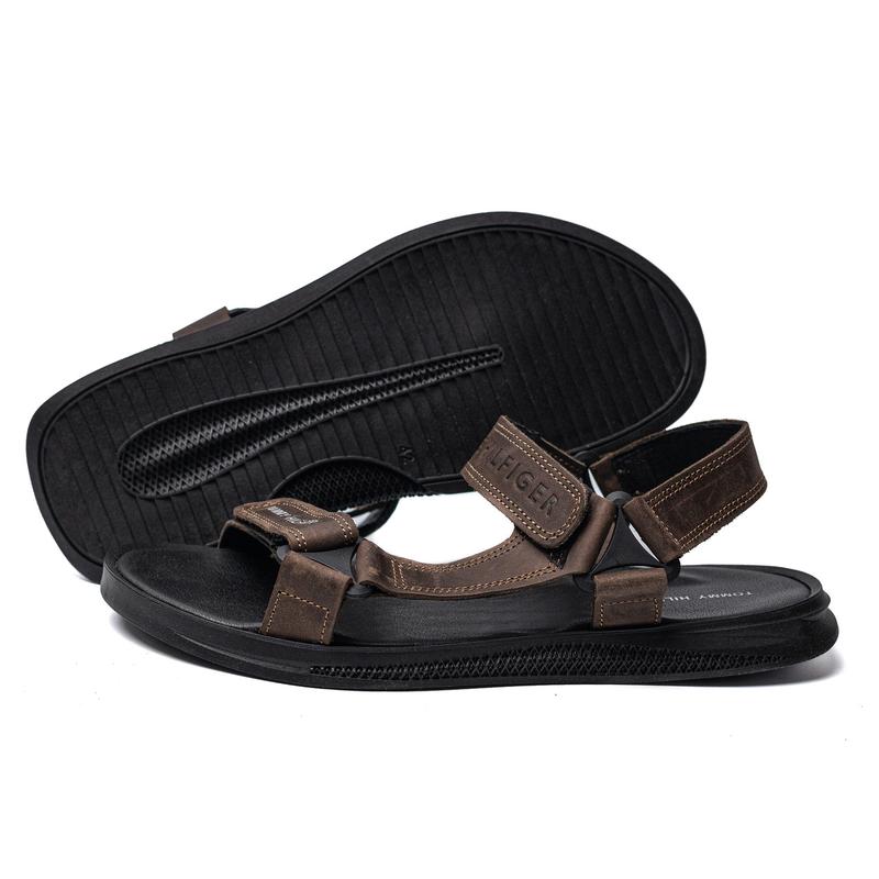 Мужские кожаные сандалии Tommy Hilfiger Brown — цена 1998 грн в каталоге Сандалии Купить мужские