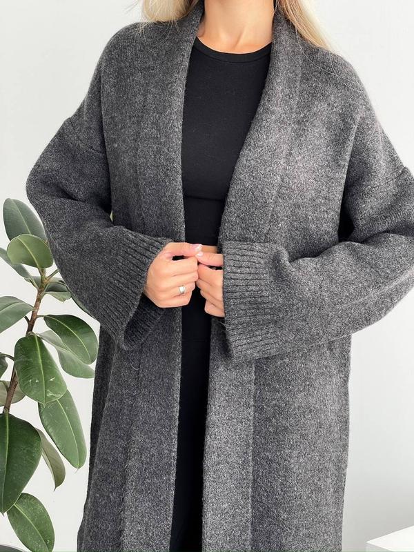 Жіночий якісний довгий теплий кардиган мокко туреччина — ціна 1650 грн у каталозі Кардигани