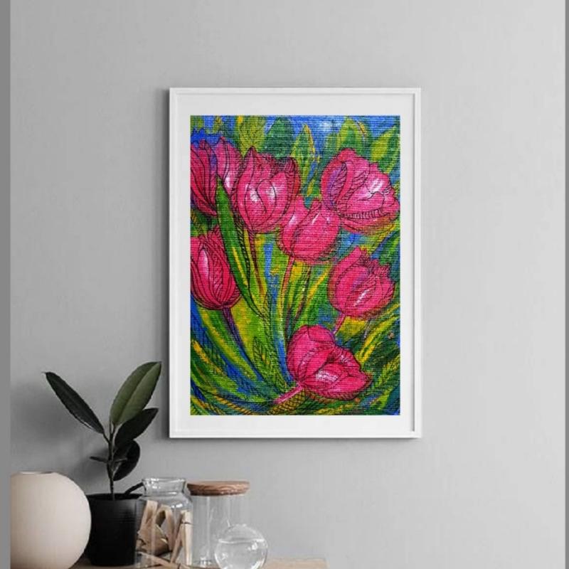 Авторська картина перші тюльпани — ціна 9800 грн у каталозі Картини Купити товари для дому та