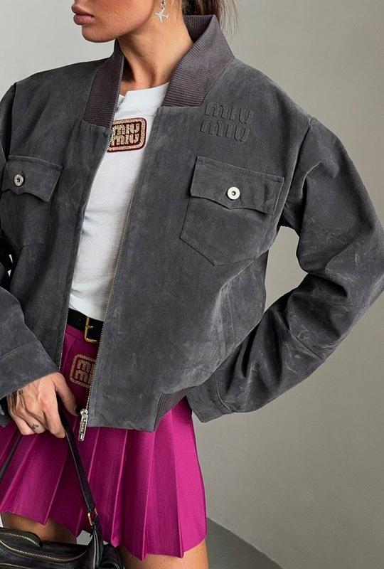 Бомбер в стилі Miu Miu — ціна 4900 грн у каталозі Куртки Купити жіночі речі за доступною ціною
