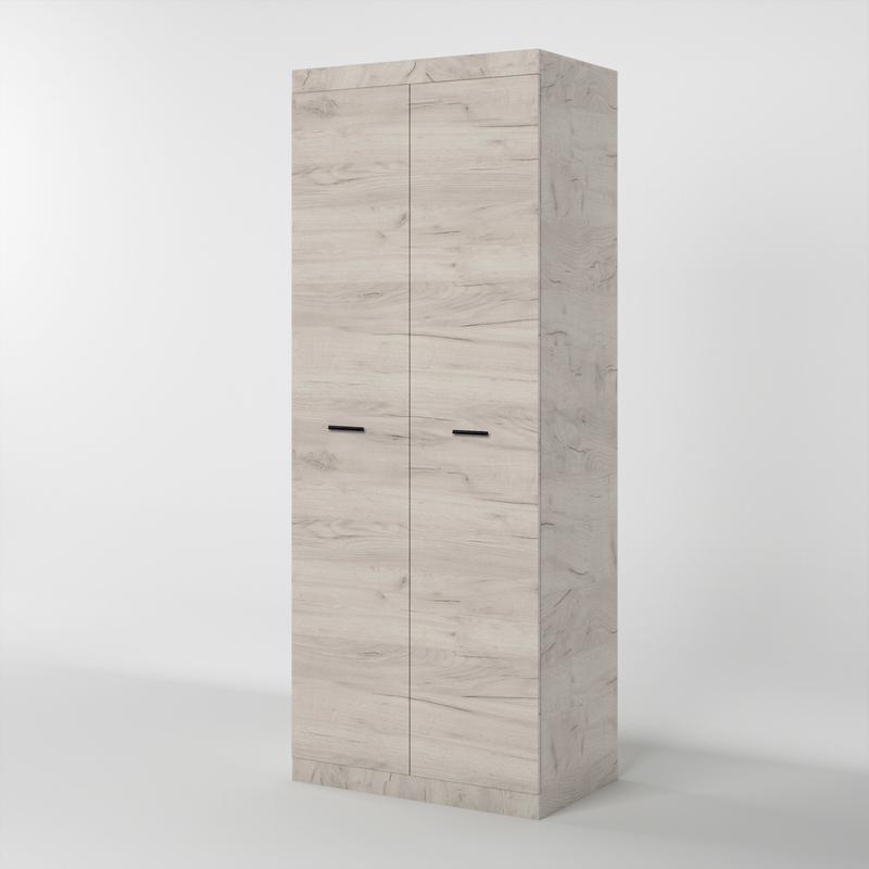 Шафа розпашна 2 х дверна еверест соната 800 дуб крафт білий Dtm 2687 — ціна 5040 грн у