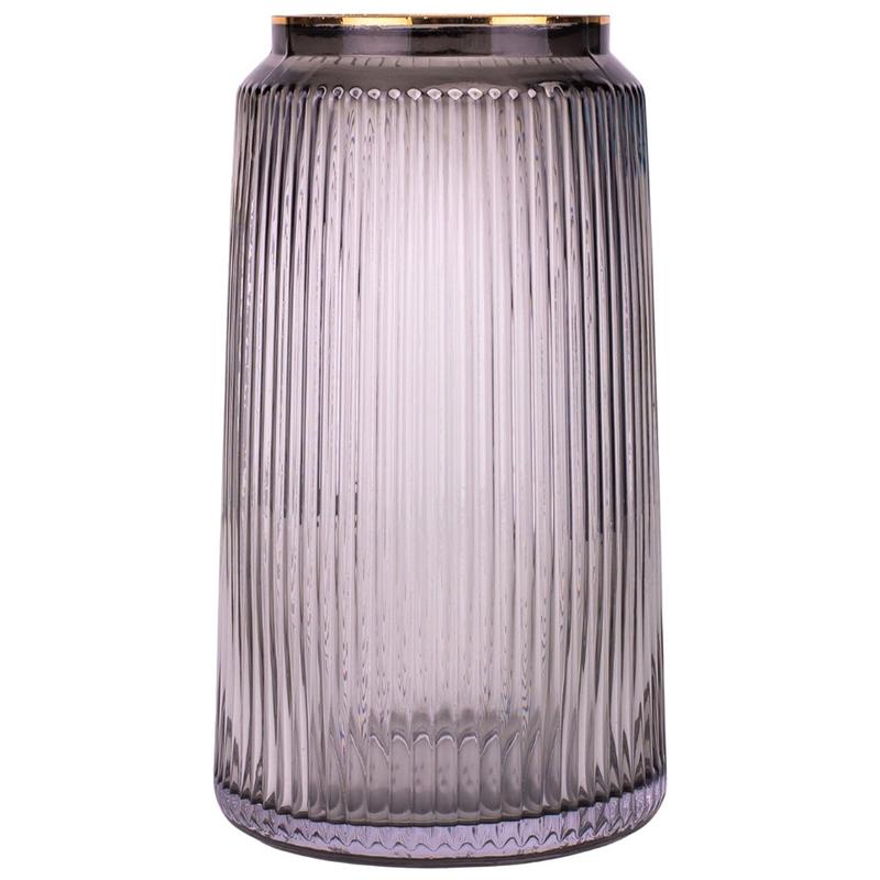 Стеклянная декоративная ваза для цветов вечерняя заря 22 см декор для дома — цена 663 грн в