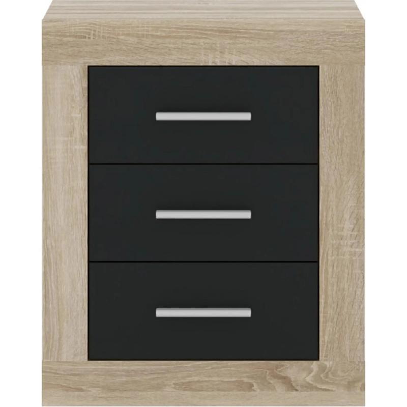 Тумба приліжкова гербор сара kom3s дуб сонома + антрацит (grb-1371) — ціна 2890 грн у каталозі ...