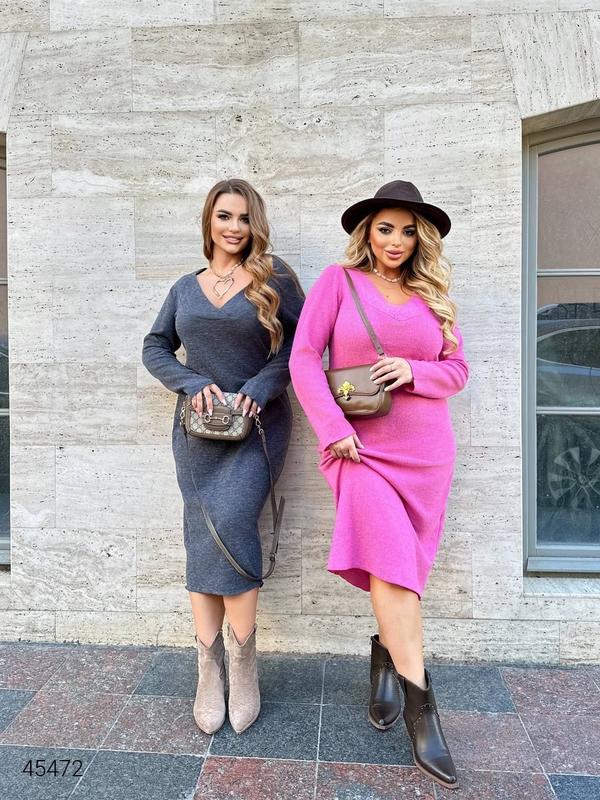 Сукня ангора рубчик — ціна 940 грн у каталозі Довгі сукні Купити жіночі речі за доступною ціною