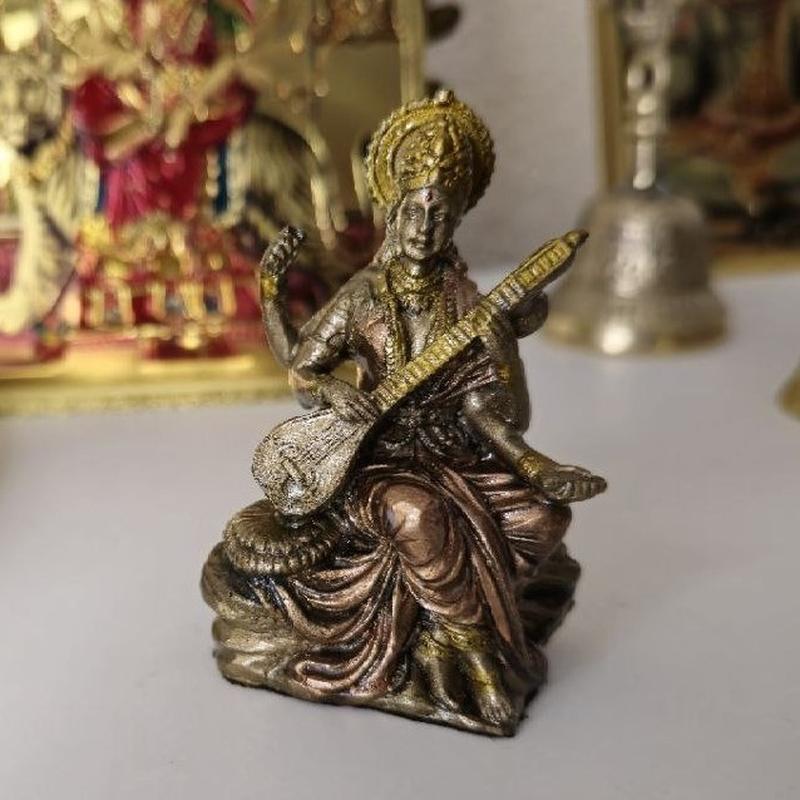 Богиня сарасваті для багатства удачі творчості 7 5 5 см статуетка — ціна 850 грн у каталозі
