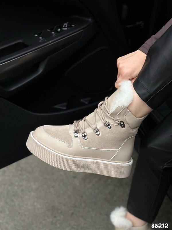 35212👑хайтопи в натуральній замші та шкірі утеплені хутром — ціна 2200 ...