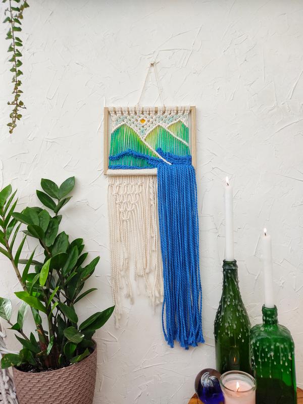 Макраме панно панно батик макраме декор бохо декор — ціна 900 грн у каталозі Настінний декор