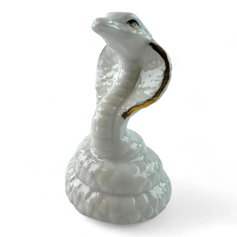 Фігурки інтерєрні граційна змія кобра 2 шт порцелянова статуетка