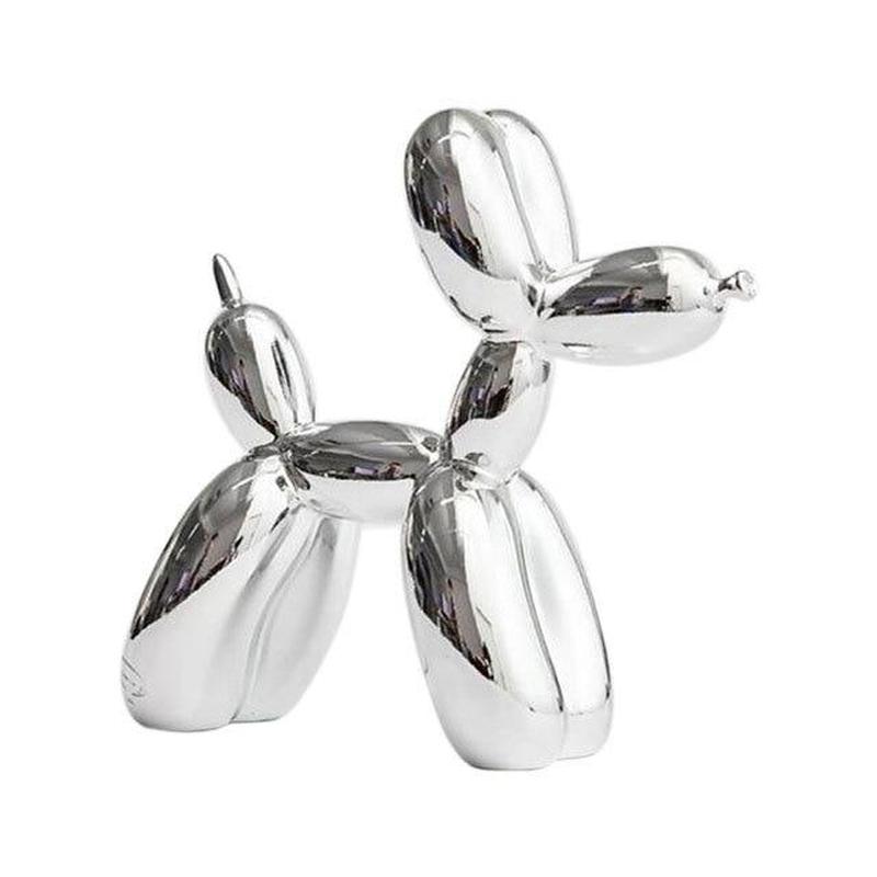 Топ статуетка собачка з кульки Shop4all срібна фігурка для інтерєру собака з кульки ковбаски