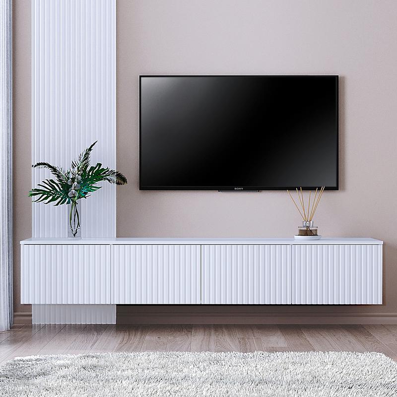 Тумба тв саванна навісна к 504 біла матова 200 33 35 мдф — ціна 4990 грн у каталозі Тумби