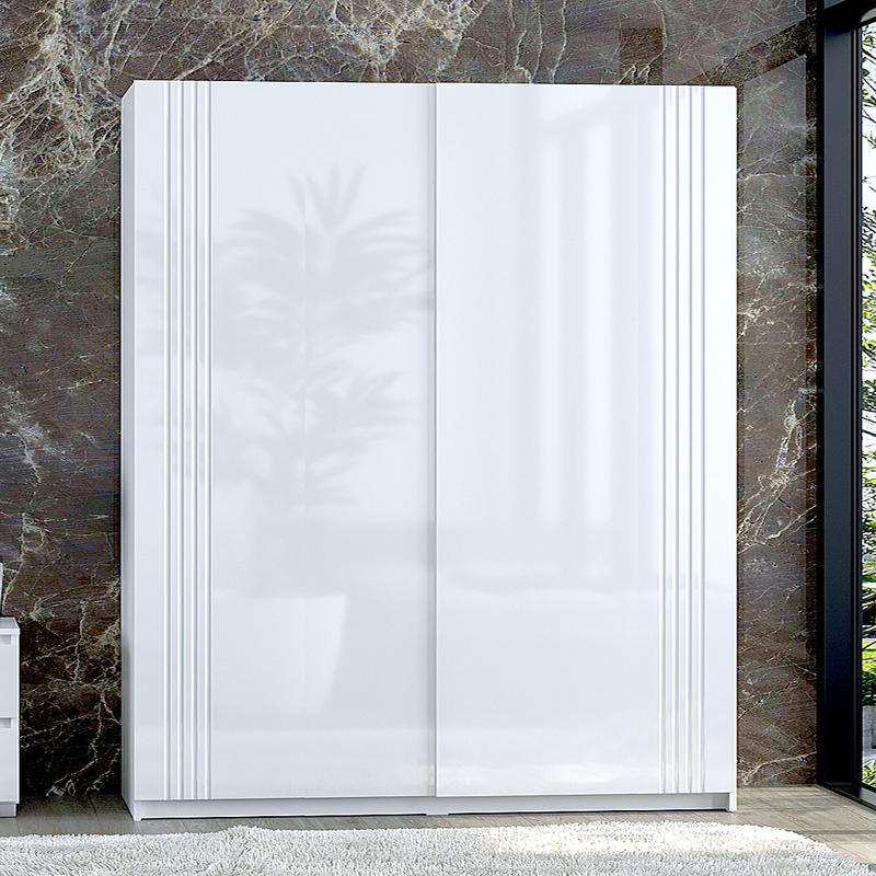 Шафа купе Hettich портленд к 853 білий глянець 160 200 52 мдф — ціна