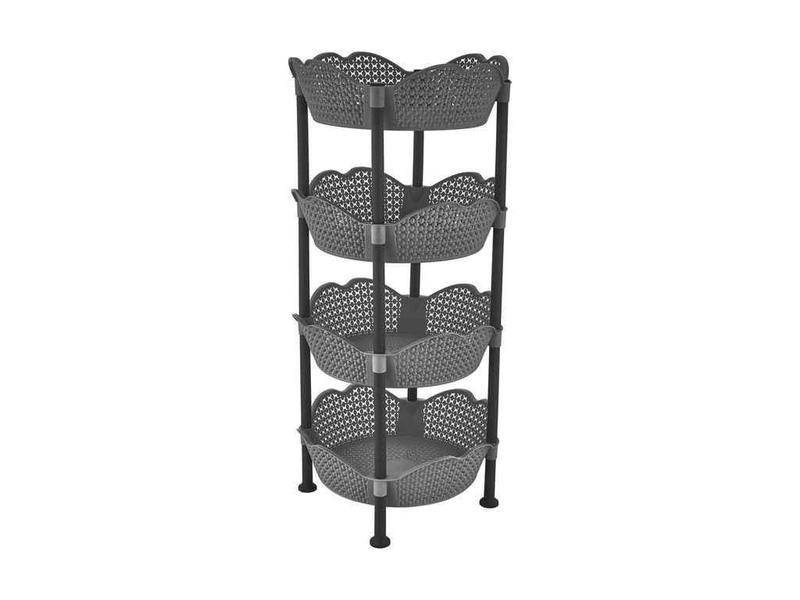 Етажерка 4яр Pearl Glover на полиці 2131 21 антрацит тм Bursev — ціна 674 грн у каталозі