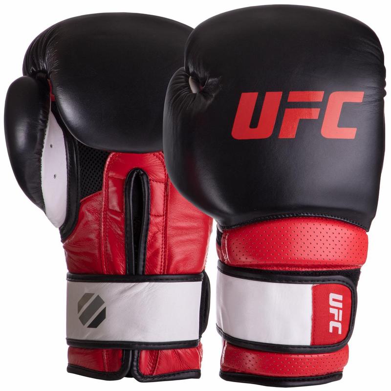 Перчатки боксерские кожаные ufc pro training uhk-69992 18 унций красный ...