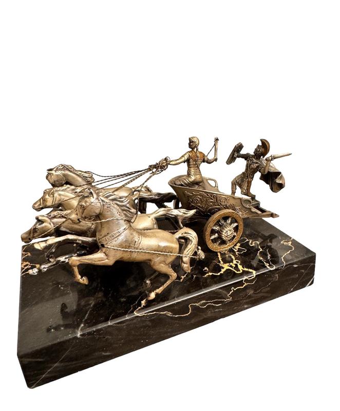 Антикварна скриня статуетка стрибло срібна статуетка скульптура фігурка срібло — ціна 49465 грн