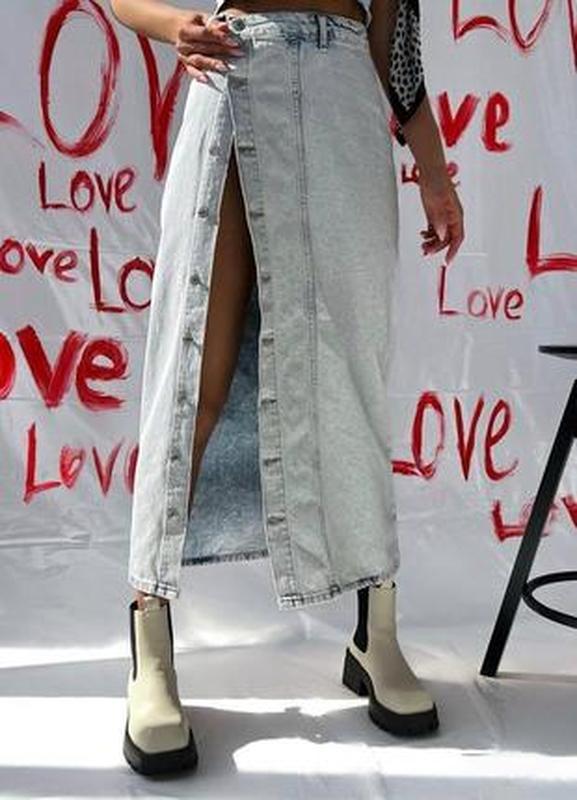 Спідниця джинсова максі — ціна 680 грн у каталозі Довгі спідниці Купити жіночі речі за доступною