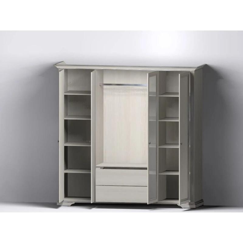 Шафа розпашна з ящиками гербор вайт 4d 2s ясен сніжний сосна срібна Grb 1414 — ціна 31275