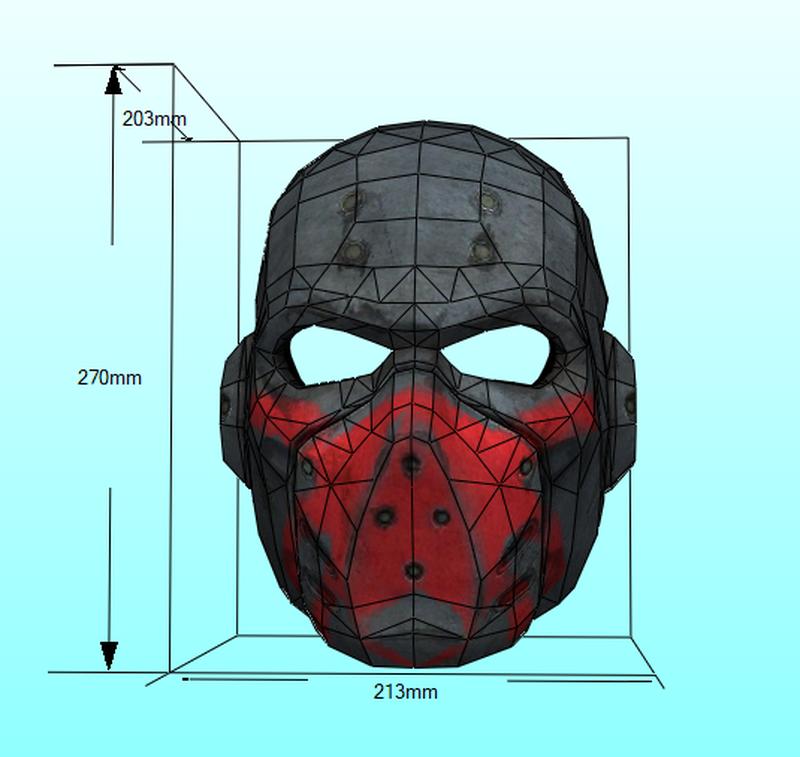 Маска азраил azrael mask dc comics конструктор из картона papercraft ...