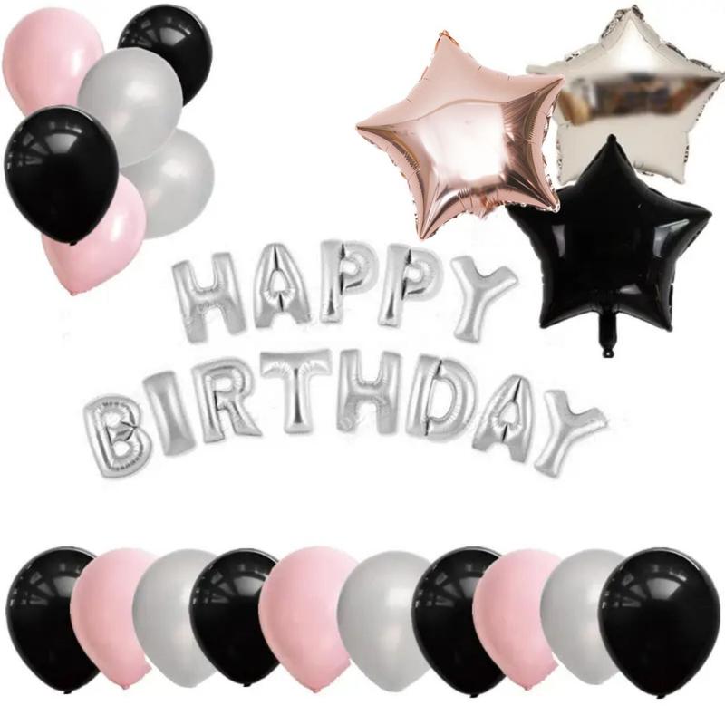 Фотозона з латексних та фольгованих куль happy birthday — ціна 310 грн ...