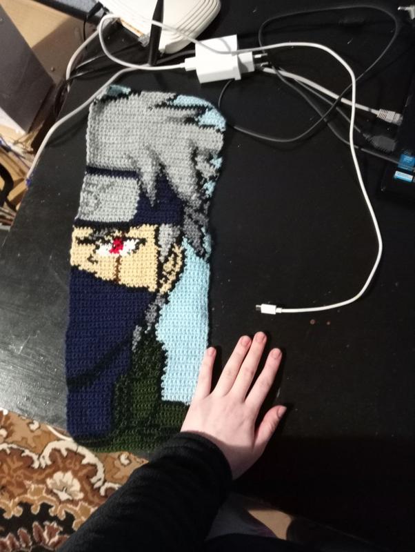 Kakashi Hatake вязане полотно — ціна 350 грн у каталозі Сувеніри Купити товари для дому та