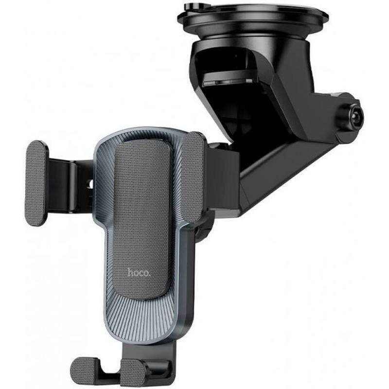 Автомобільний тримач hoco ca104 vertical and horizontal gravity black metal gray (код товару ...