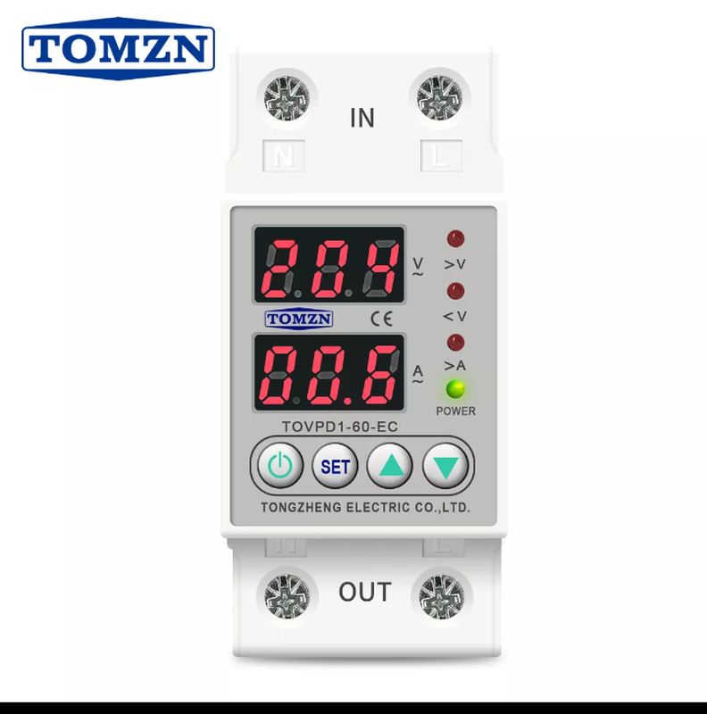 Реле напряжения ,напруги ,и тока tomzn 220в, 40а, 2din, tovpd1-40 ...