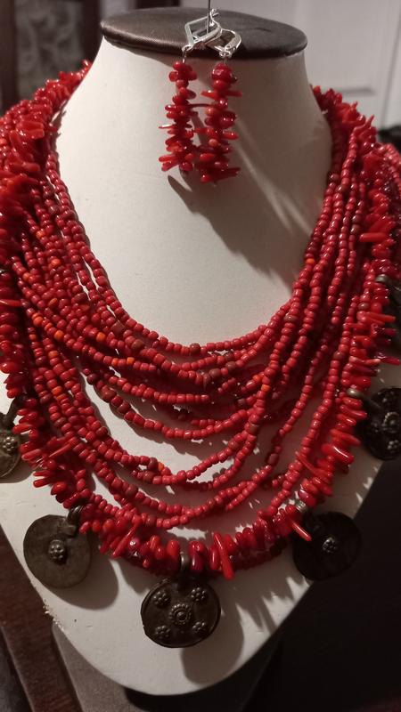 Намисто сережки корал — ціна 100 грн у каталозі Кольє і намиста Купити аксесуари за доступною