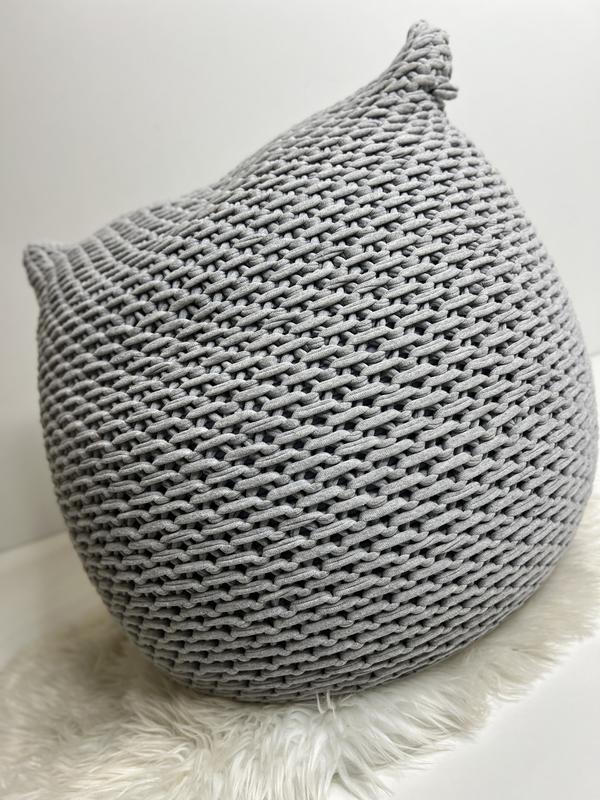 Мяке крісло пуф вязаний пуф реквізит для фото — ціна 1500 грн у каталозі Безкаркасні меблі