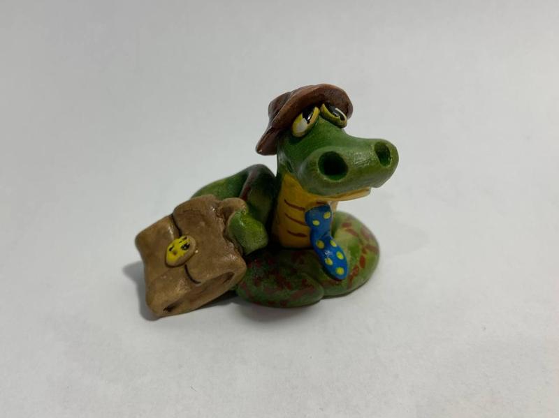 Скульптура керамическая статуэтка из керамики фигурка из керамики змея — цена 170 грн в