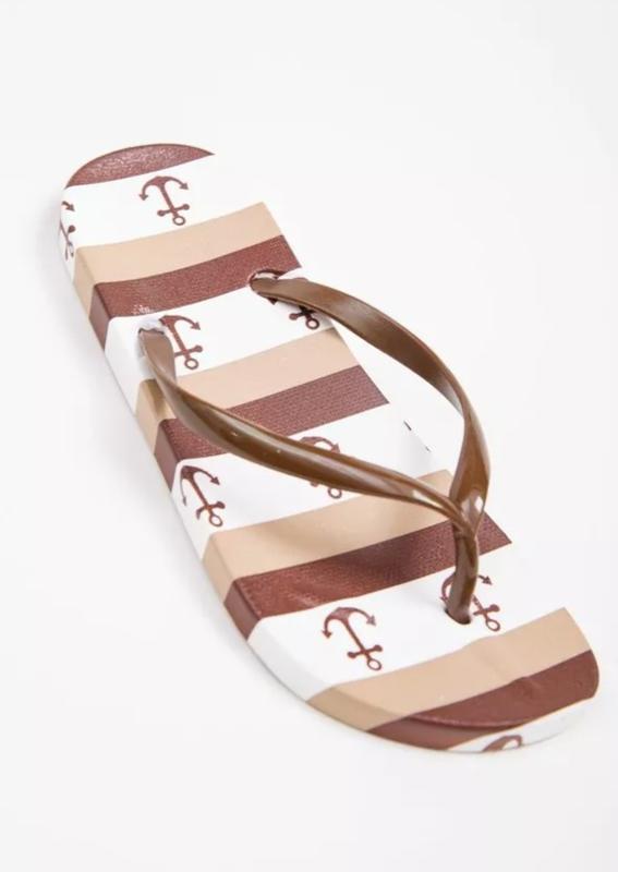 Жіночі пляжні вєтнамки коричневого кольору маломірять — ціна 160 грн