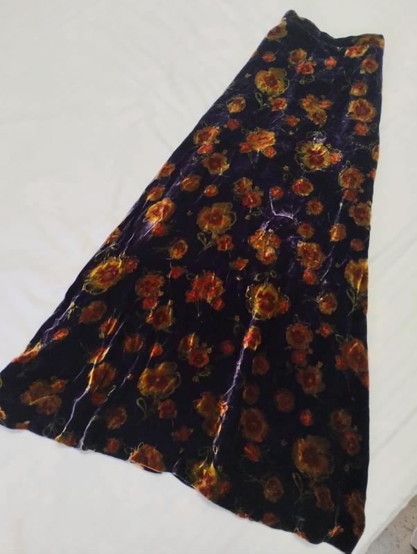 Оксамитова вінтажна спідниця Laura Ashley — ціна 600 грн у каталозі Довгі спідниці Купити жіночі