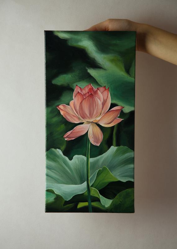 Картина олійними фарбами лотос — ціна 1300 грн у каталозі Картини Купити товари для дому та
