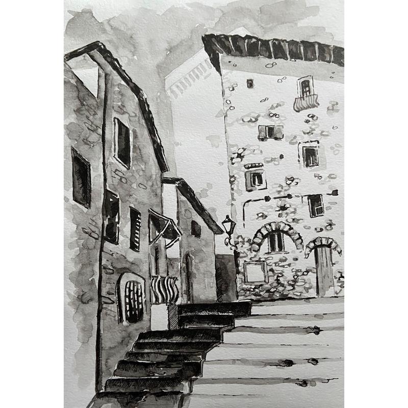 Картина «сонячна вуличка — ціна 850 грн у каталозі Картини Купити