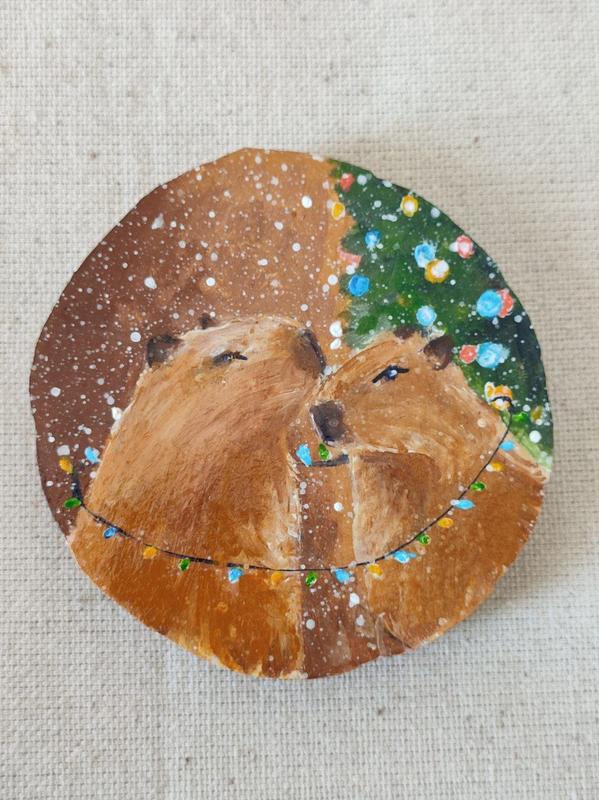 Картина акрилом милі капібари — ціна 250 грн у каталозі Картини Купити товари для дому та