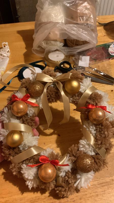 Новорічний віночок своїми руками — цена 550 грн в каталоге Настенный